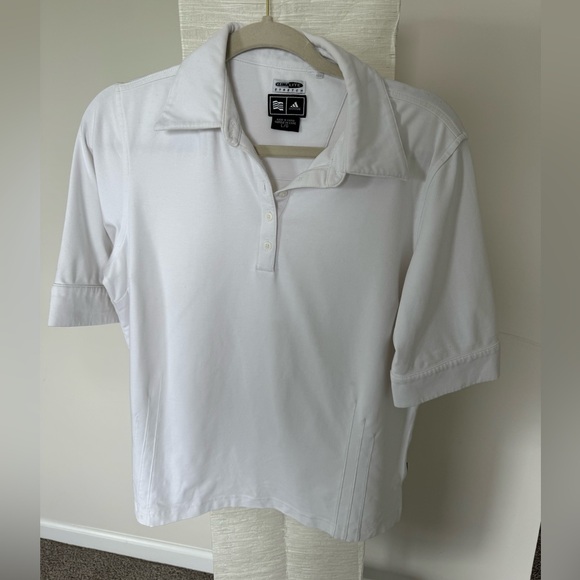 adidas | Tops | Adidas Womens White Short Sleeve Polo Shirt Climate ...